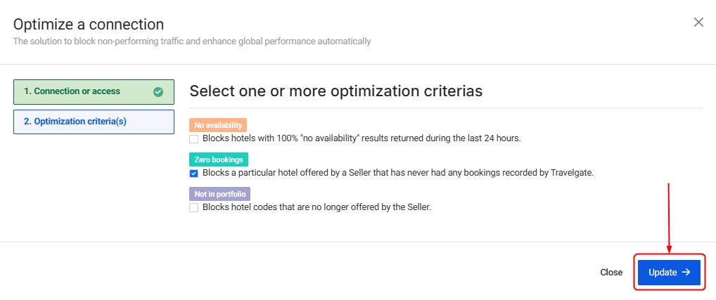 Traffic Optimizer Activation | Travelgate Docs